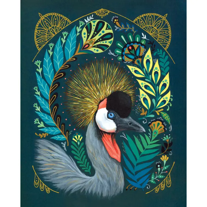 The Shrine Grey Crowned Crane Print