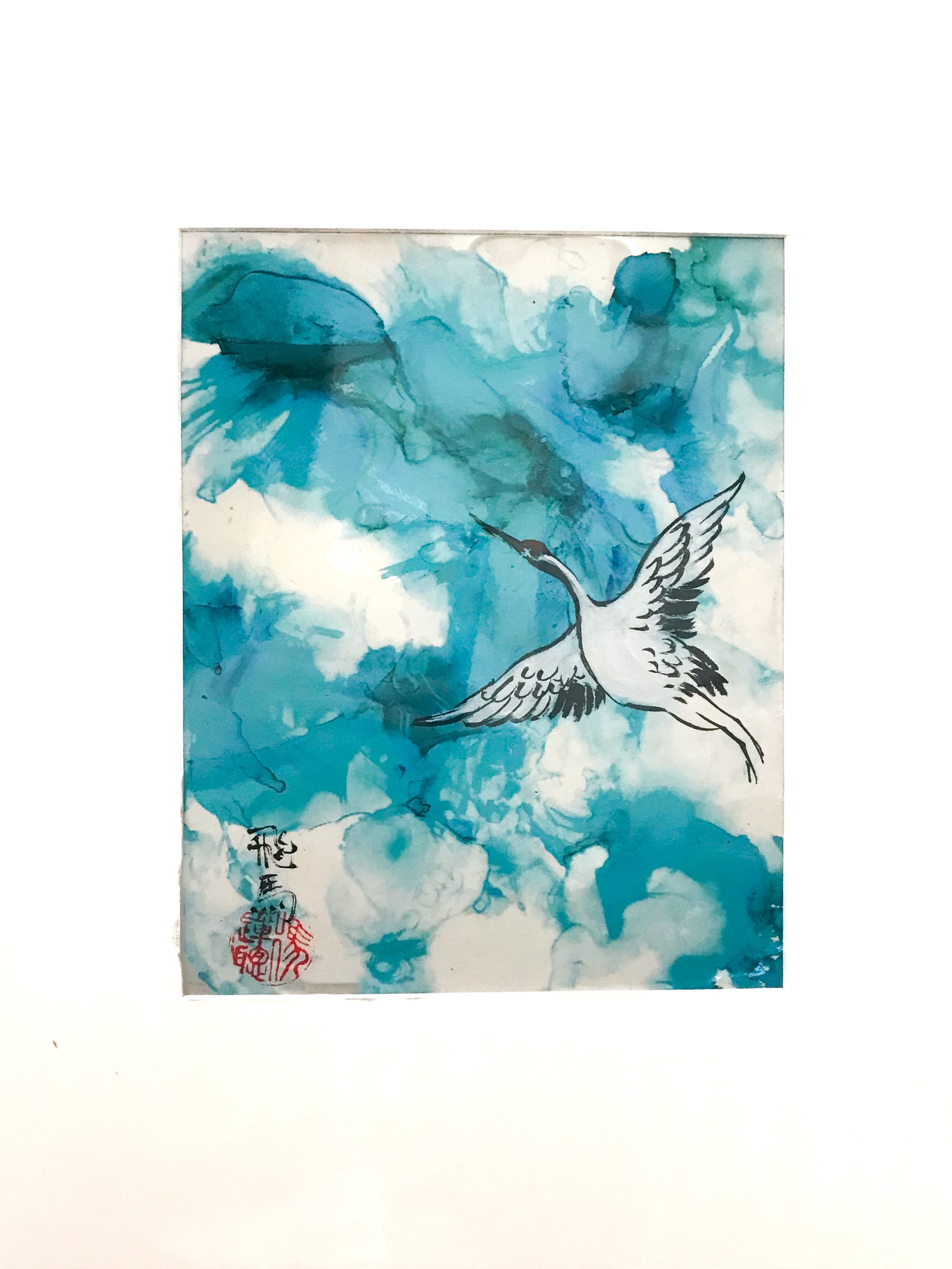 C. Fung Crane and Blue Magical Sky Print