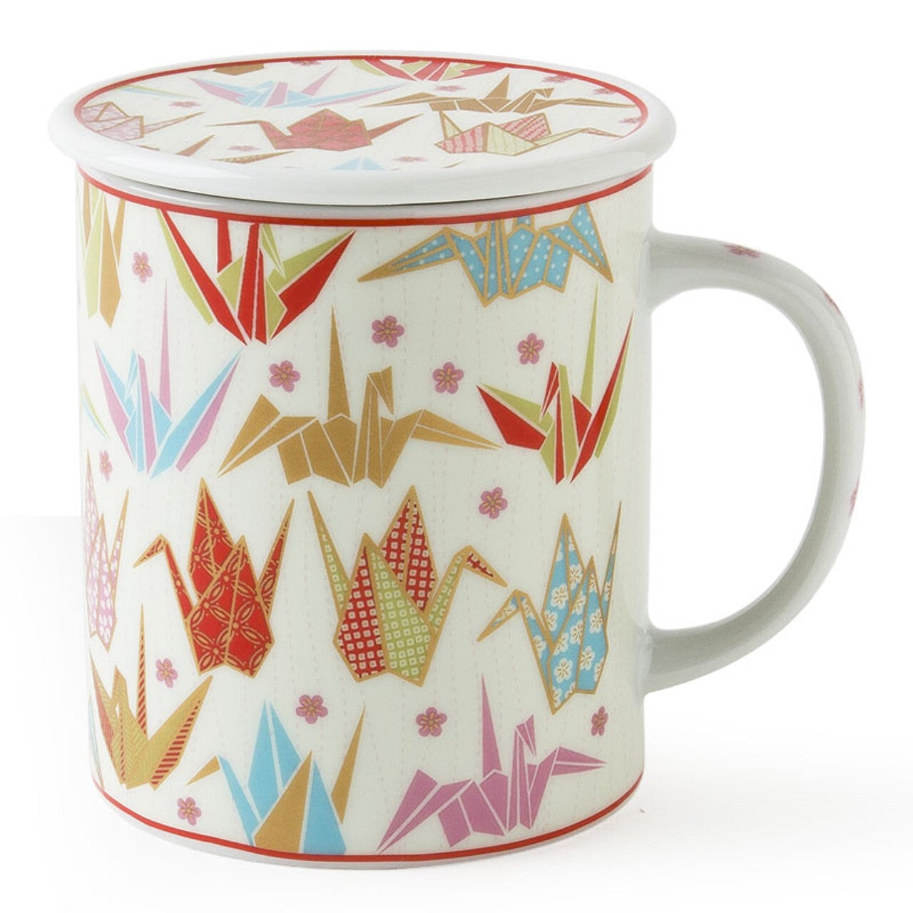 Origami Cranes 8 oz. Lidded Mug