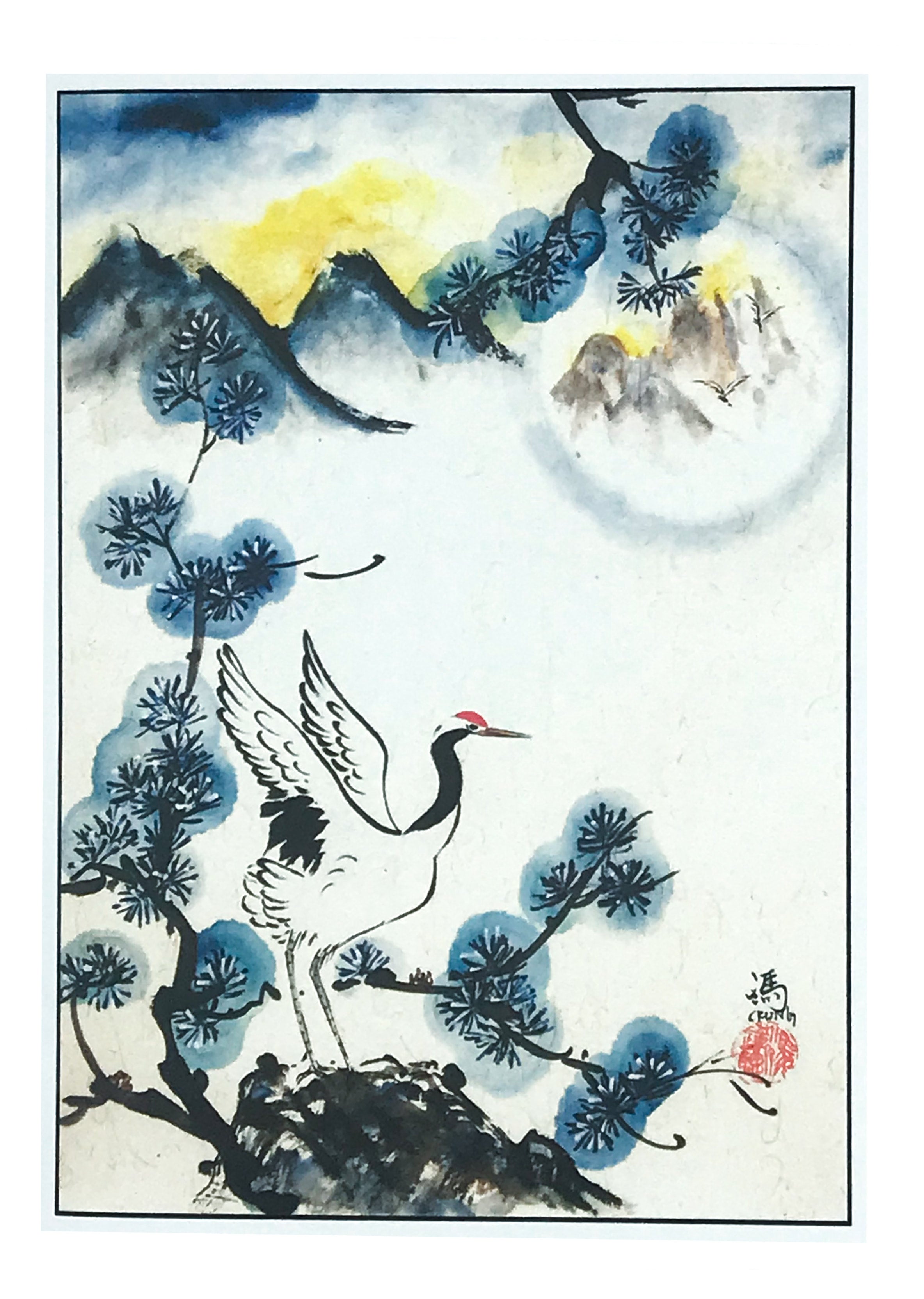 C. Fung Crane & Moon Card