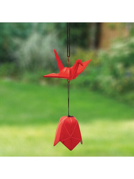 Wind Chime Red Peace Crane